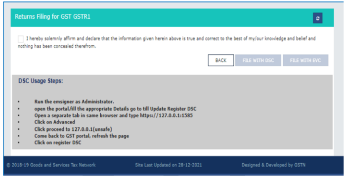 GSTN introduces Single Click NIL filing of GSTR-1 » Edueasify